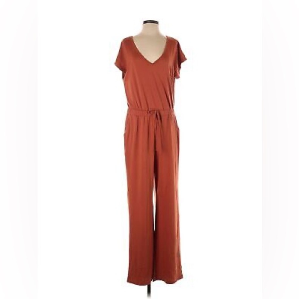 Soft Surroundings Roslyn One Piece Rust Jump Suit L - Gem